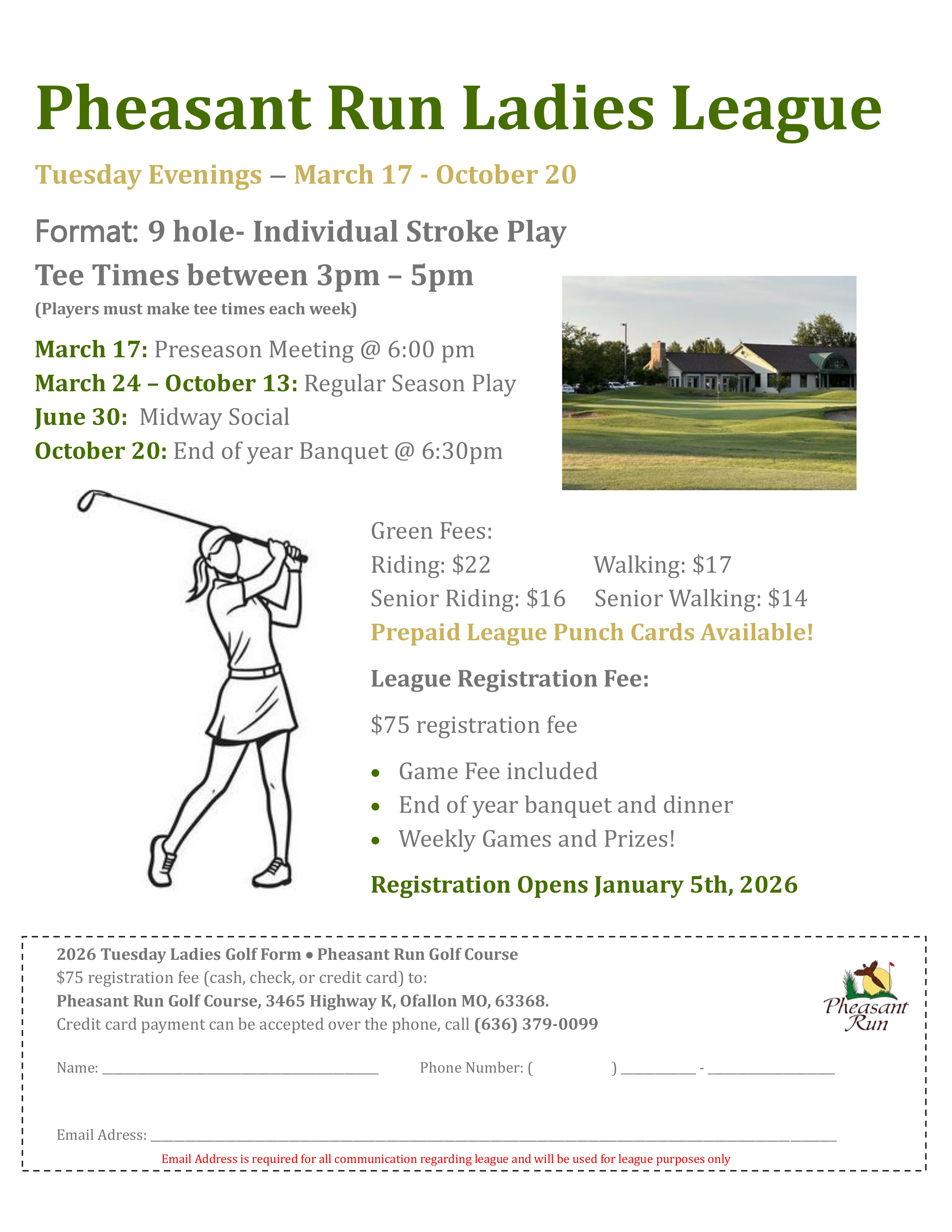 Leagues - Pheasant Run Golf Course